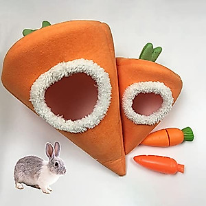 Guinea Pigs Bed Large Space Non-Sticky Hair Cave House Hamster Hedgehog Pet Bed House Compatible with Chinchilla S