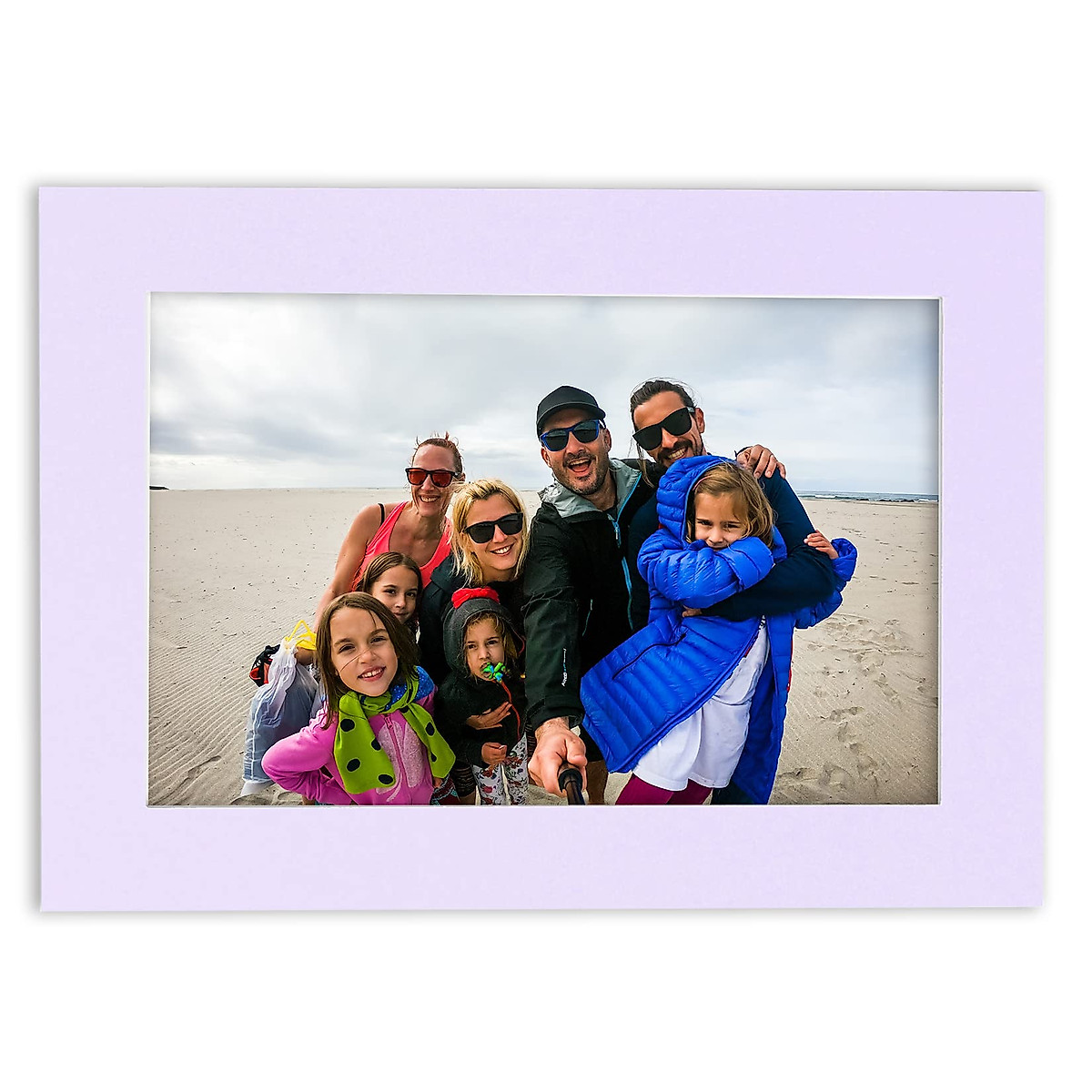 11.5x17 Mat Bevel Cut for 8.5x11 Photos - Acid Free Light Purple Precut Matboard - For Pictures, Photos, Framing - 4-ply Thickness