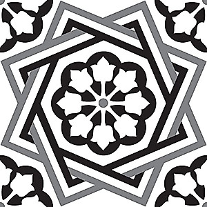 FloorPops Dakota Peel & Stick Floor Tiles, Black