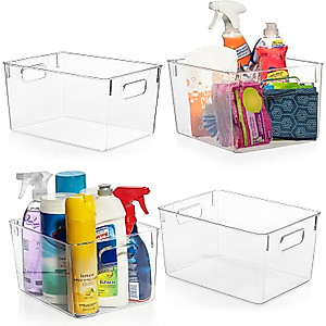 ClearSpace Plastic Storage Bins – Perfect Kitchen Organization or Pantry Storage – Fridge Organizer, Pantry Organization and Storage Bins, Cabinet Organizers