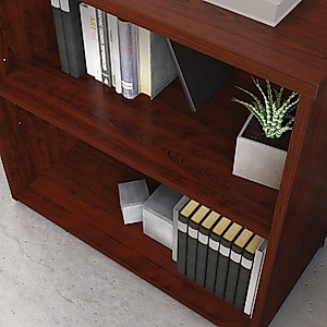 OfficeWorks by Sauder Affirm 2 Shelf Bookcase, Classic Cherry Finish