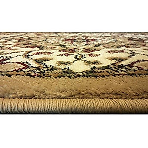 Bellagio Traditional Oriental Door Mat Design 401 Ivory (24 Inch X 40 Inch)