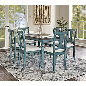 Powell Furniture Willow Dining Table, Multicolor, 35.1/2" x 59" x 30.1/4"