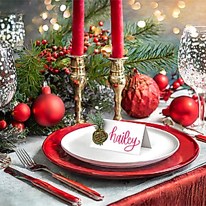 100 Pack Place Cards for Table Setting - Blank Name Cards for Wedding, Baby Showers, Banquets, Reserved Seating (3.5 x 2 In)