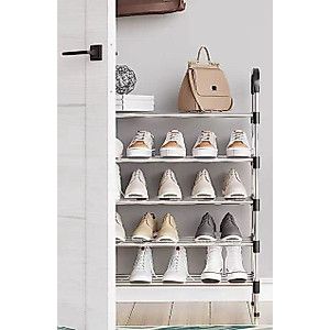 5 Tiers Antirust Stainless Steel Stand Shoe Racks Kids Organizers