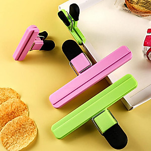 12 Pack Large Chip Bag Clips Set, Wmiwulien Assorted Sizes Food Bag Clips, Chip Clips, Plastic Heavy Seal Grip