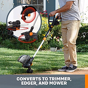 WORX 20V Power Share GT Revolution String Trimmer/Edger/Mini-Mower & Turbine Blower Combo Kit W/Quick Charger