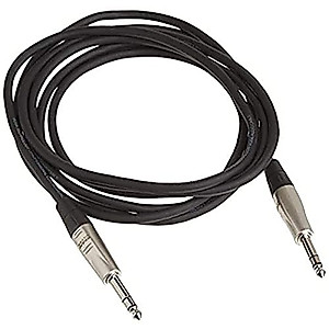 Hosa HSS-010 REAN 1/4" TRS to REAN 1/4" TRS Pro Balanced Interconnect, 10 Feet, Speaker