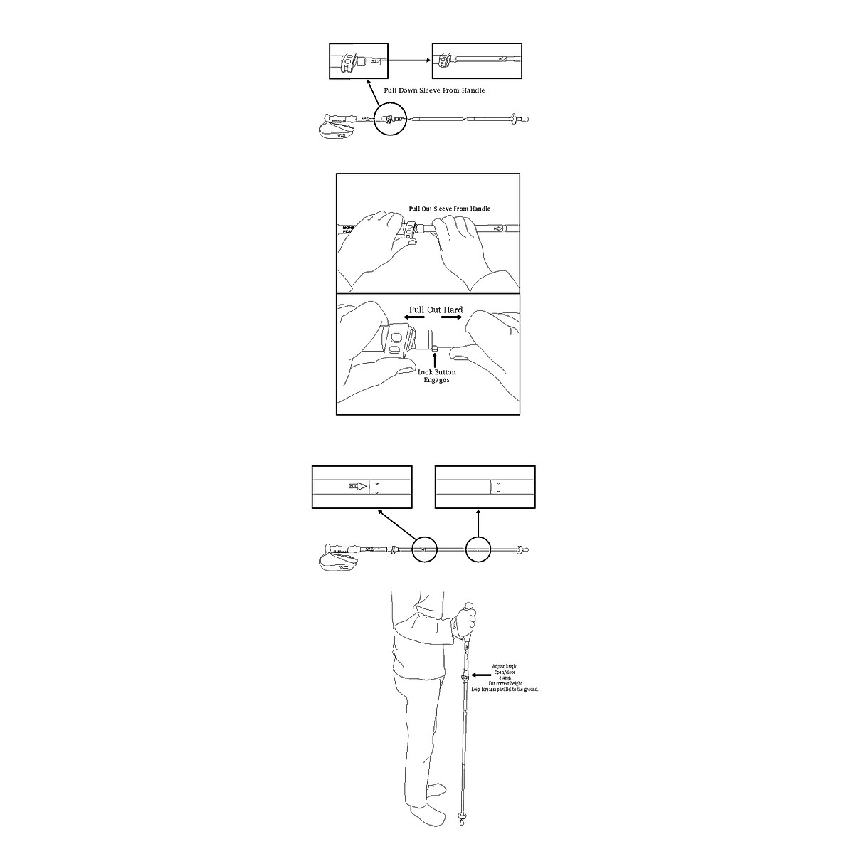 Mons Peak IX Tiger Paw Z-135 Trekking Poles for Hiking, Trail Running, Walking, Snowshoeing - Cork Grip Folding, Collapsible, Adjustable and Lightweight Poles (Taller than 5'8" - Poles 115cm - 135cm)