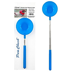PawCheck P-Scoop Dog Urine Collector - Reusable and Telescopic Dog Urine Catcher extends to 29"