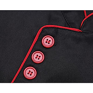 Long Sleeve Chef Clothes Women Men Chef Coats Cotton Chef Jacket Personalized Chef Clothing For Restaurant Hotel Black