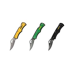 Lansky Small Lockback Display: 18-Piece Small Pocket Knife Set with Display Case Green/Black/Yellow - LKN045