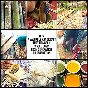 FOREVER 1 – Sticky Rice Basket 3.5 (3) x 3.5 (3) Inches, Kratip Bamboo Steamed Sticky Rice Container, Thailand Handmade Serving Basket, Original Bamboo Color, Thai and Laos Kratib for Home, Restaurant