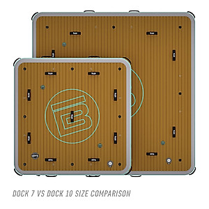 BOTE Inflatable Lake Float for Adults | Floating Island - Dock - Raft for Pool & Beach 10'x10'