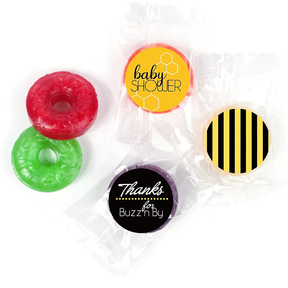 270 PCS Bee Baby Shower Decorations Stickers, Bee Candy Stickers, Baby Shower Stickers, Baby Shower Candy Stickers. (Bee Decorations (018))