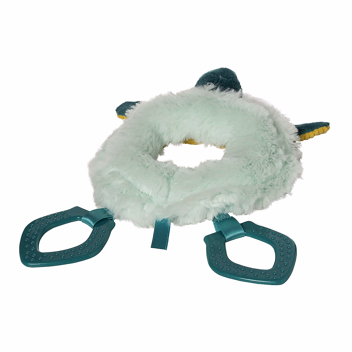 Manhattan Toy Theo Turtle Baby Toy Ring Rattle with Crinkle Paper and Textured Teethers