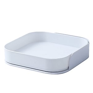 Hemoton 1pc Plastic Storage Dresser Seasoning Organizer for Cabinet Turntable Cake Stand Storage Rack Rotating Rack Spices Vanity Desk Rotating Spice Rack to Rotate White Food Single Layer