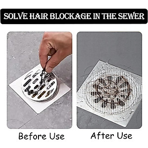 10Pack Disposable Shower Drain Hair Catcher Waterproof Mesh Stickers,Kitchen Sink Drain Strainer,Bathtub Hair Catcher for Drain,Sink Stopper,Bathtub Accessories,Bathroom Necessities (3.54"/9CM)