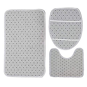 JAWO Baseball Shower Curtain Set, Water Fire Baseball Sports Decor Bathroom Sets with Shower Curtain and Rugs and Accessories 12 Hooks