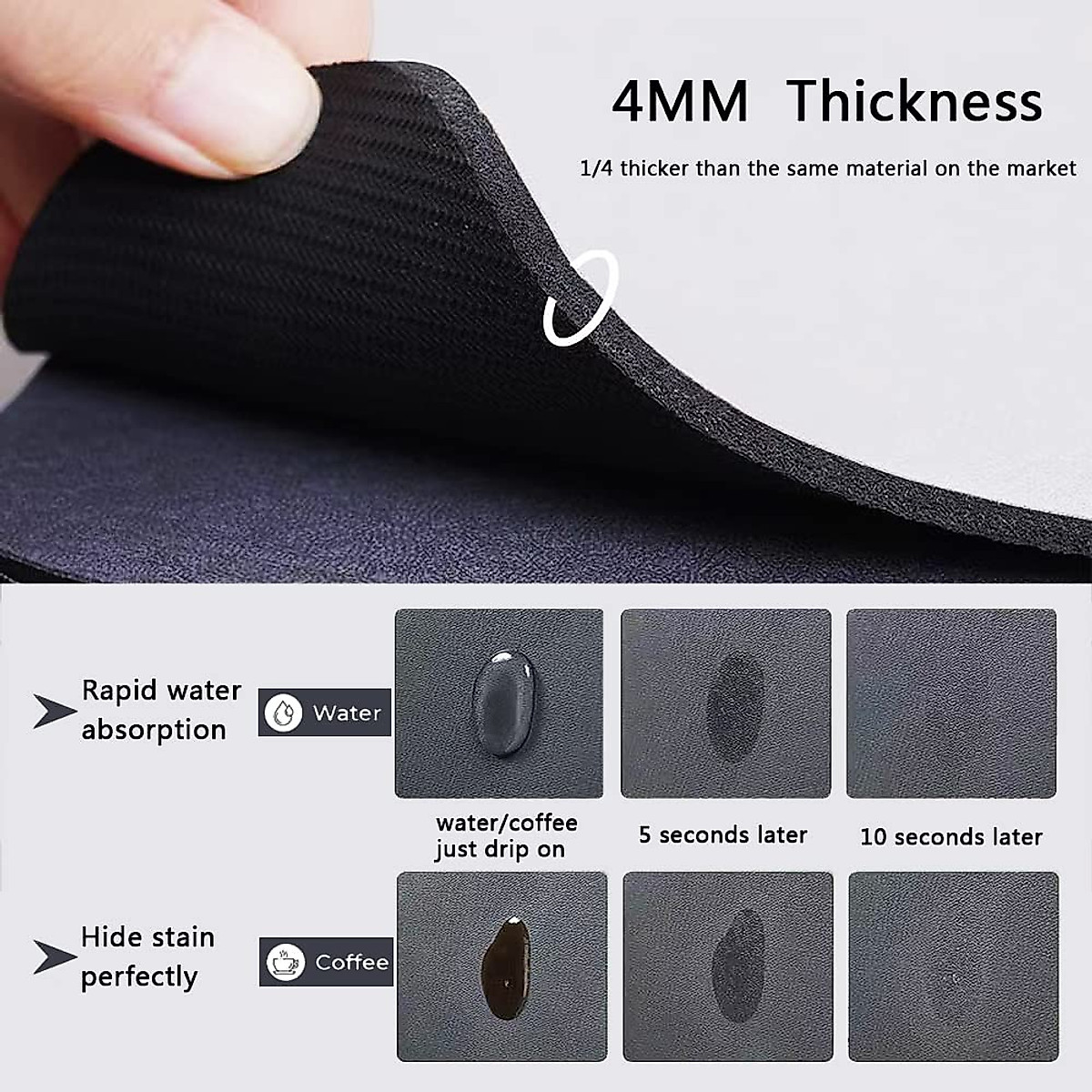 LHAIFA Coffee Mat Teal Wood Texture Abstract Art Coffee Bar Accessories 24 x 16 Inch Hide Stain Non-Slip Rubber Backed Absorbent Dish Drying Mat for Kitchen Counter Bar Mat Espresso Accessories