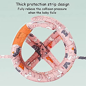 Baby Safety Toddler Helmet, Adjustable Infant Helmet Head Protector, Soft Head Guard for Crawling Walking, Baby Bumper Protection Hat Cushion Pillow, Kids Anti-Fall Safety Cap for Playing (Pink)