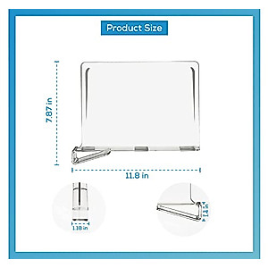 Decoile 8 PCS Clear Acrylic Shelf Dividers for Closet Organization, Closet Clothes dividers, Wood Shelves Organizer for Bedroom, Kitchen, Office, Cabinets and Bathroom.