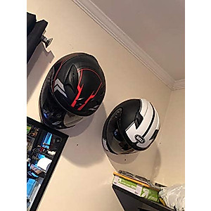 BabyKim ABS Helmet Holder 2pcs Helmet Holder Hook Jacket Bags Wall Mount Cloth Display Rack Hanger (Black)