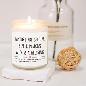 Pastor's Wife Appreciation Gifts for Women, Gifts for Pastors Wife, Unique Christmas Christian Birthday Gift for Preacher's Wife, Thank You Gift for Priest's Wife, Candle Gifts for Minister's Wife