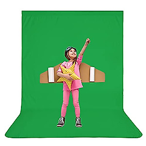 Green Screen Backdrops, Portable Solid Color Photography Backdrops Cloth, 6.0 x 9.0 ft Collapsible Green Backdrop Background for Photography, Video Studio