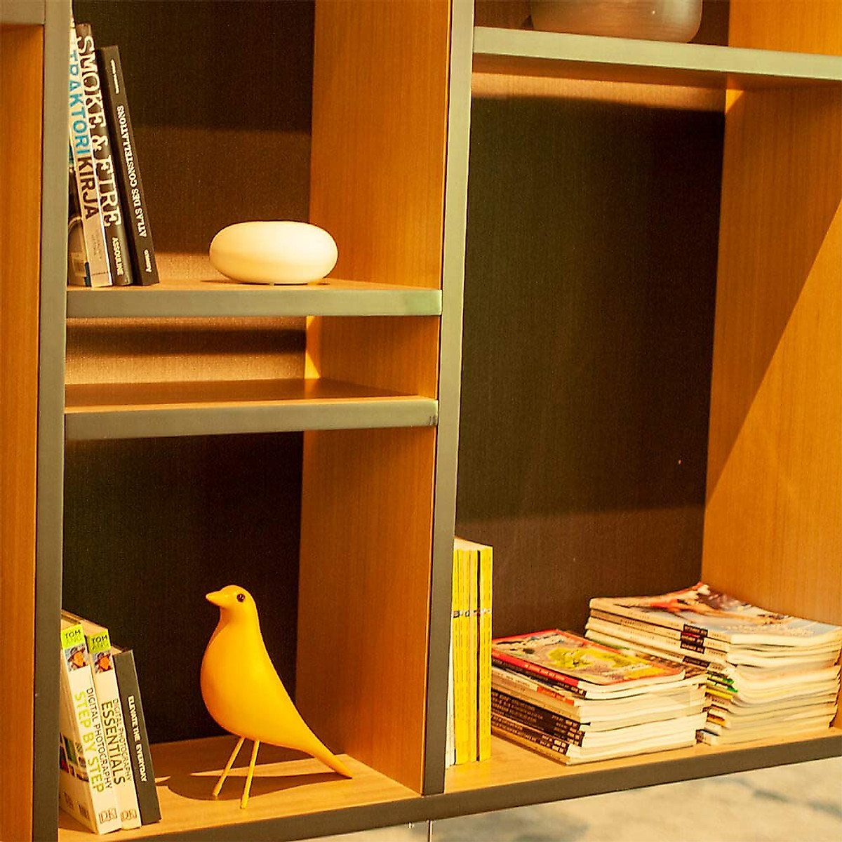 Mid Century Home Decor, House Bird, Adornment Office Home Decor, Desk Dove Ornament, Arts Pigeon Gifts, Replica Sculpture (Yellow)…