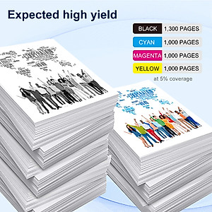 4-Pack Compatible HP 130A Black,Cyan, Magenta, Yellow Toner Cartridges Works with HP Color Laserjet Pro MFP M177fw,M176n Printer Ink