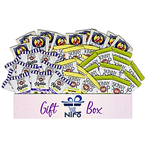 Niro Assortment | Bulk Popcorn, Skinny Pop & Pirate's Booty Snack Pack – 40 Pack Variety Kit with 4 Delicious Flavors | Individual Popcorn Bags