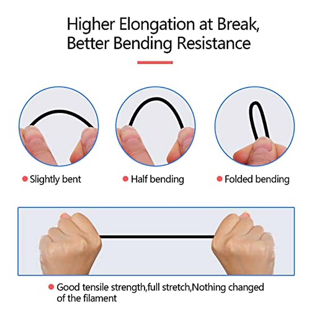 CCTREE PLA PRO Filament 1.75mm Black,3D Printing Filament Toughness PLA Plus 1kg Spool(2.2lbs) Dimensional Accuracy ± 0.03mm,ST-PLA (PLA+) Tough & High Rigidity Filament for Most FDM 3D Printers