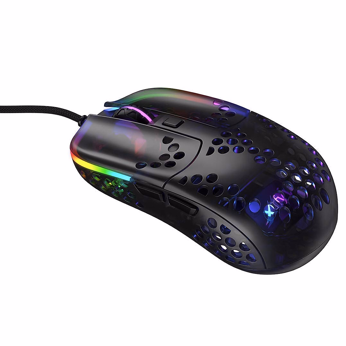 XTRFY MZ1, Ultra-Light Wired Gaming Mouse, Cutting-Edge Pixart 3389 Sensor, Unique Shape for Optimum Aim, Adjustable RGB Lighting, Zy’s Rail Edition