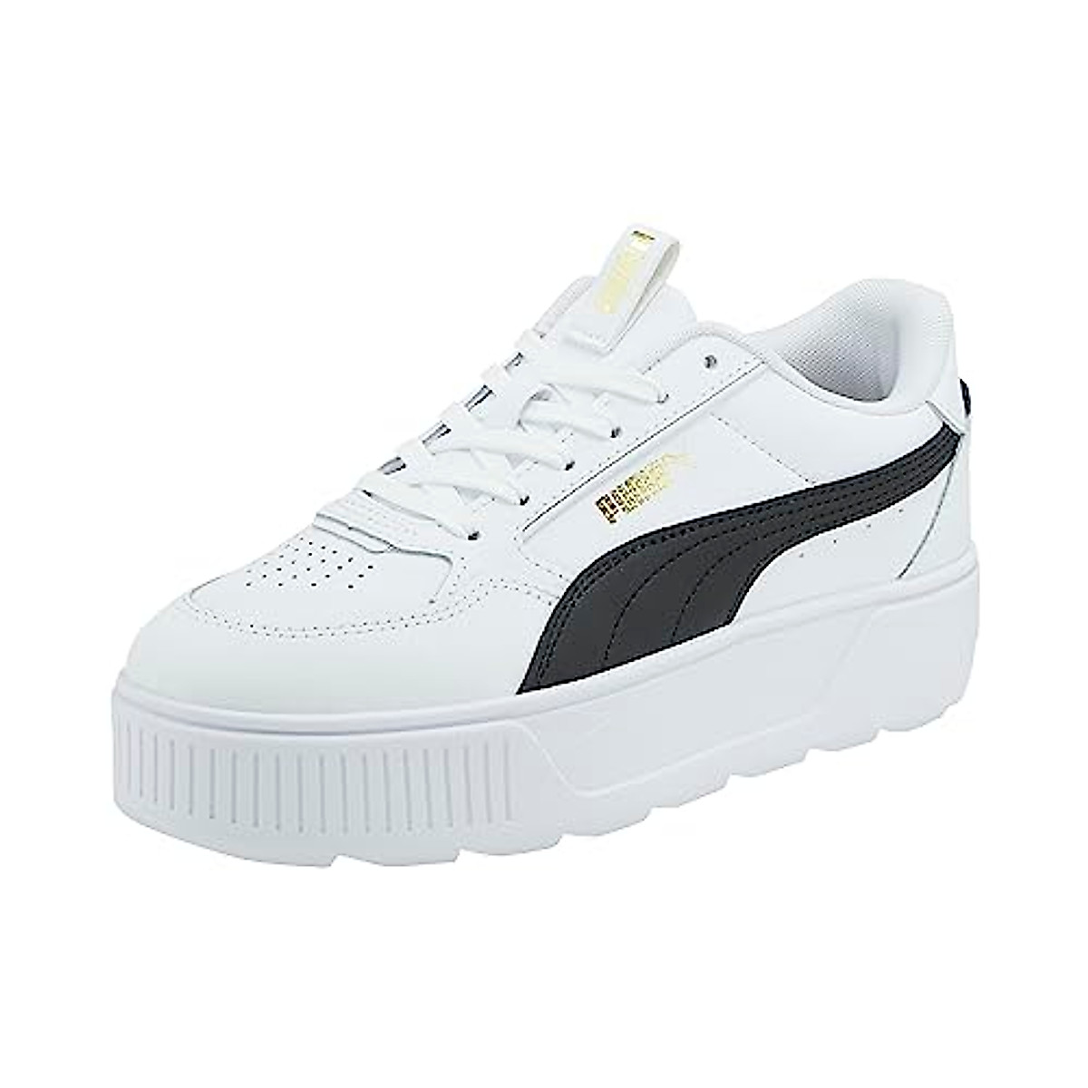PUMA Womens Karmen Rebelle Sneaker, Womens White Womens Black, 8.5