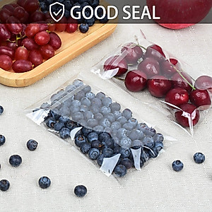 Oueliche 180 Pcs 4x6" Clear Cookie Bags, Self Sealing Cellophane Treat Bags, Great for Gift Giving or Party Favors Packaging, Resealable Candy, Dessert, Bakery Cello Wrapper Bags