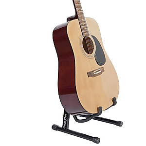 ChromaCast Folding A-Frame Guitar Stand for Acoustic and Electric Guitars with Secure Lock (CC-MINIGS),Black