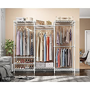 VIPEK V5 Portable Closet Wardrobe Heavy Duty Clothes Rack Freestanding Metal Clothing Rack, White
