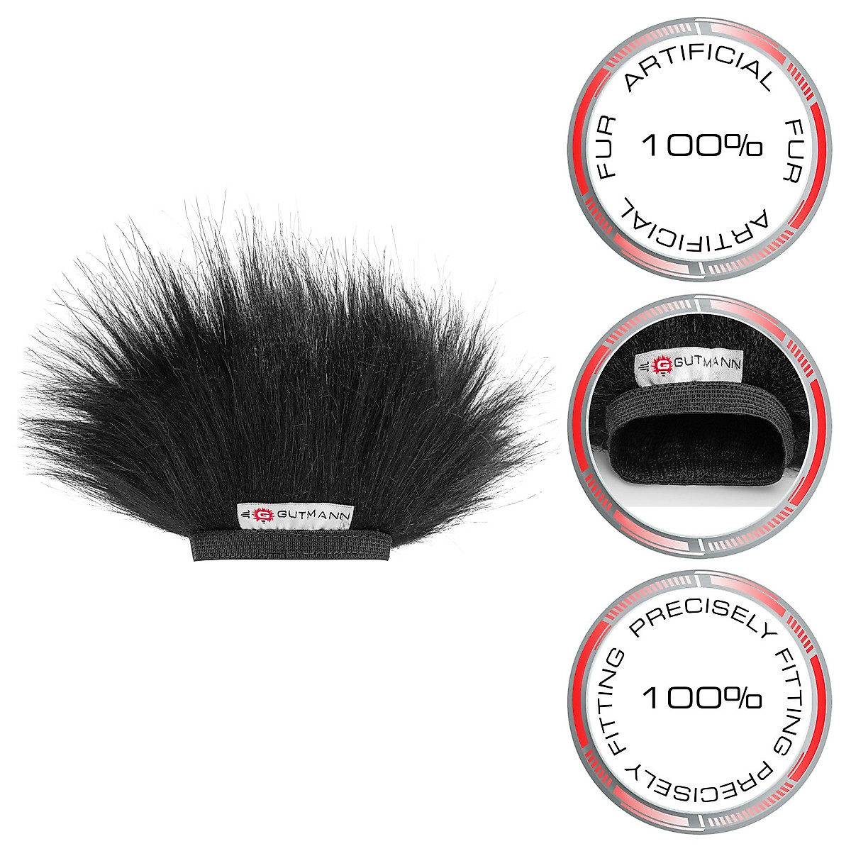 Gutmann Microphone Fur Windscreen Windshield for Olympus LS-P1 / LS-P2 / LS-P4 | Made in Germany