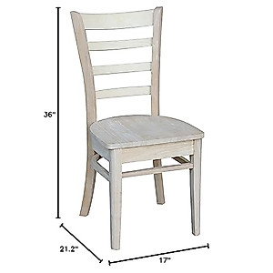 International Concepts Emily Side Chair, Unfinished