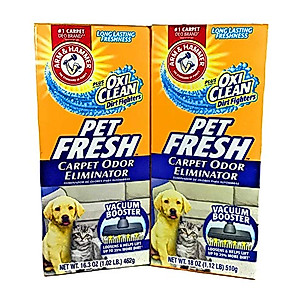Arm & Hammer Pet Fresh Carpet Odor Eliminator Plus Oxi Clean Dirt Fighters, 18 oz,(PACK OF 2)