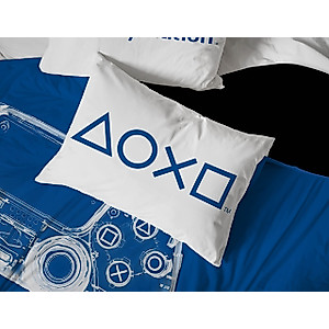 PlayStation X-Ray Gamer 7 Piece Full Size Bed Set - includes Comforter & Sheet Set - Super Soft Kids Bedding Fade Resistant Microfiber (Official Product)