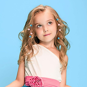 WILLBOND Hair Clip, 300 Pieces Mini Hair Claw Clips for Braids for Girls, Mini Hair Beads Rainbow Tiny Plastic Jaw Clips for Women