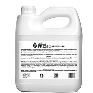 Mite Killer Spray by Premo Guard 128 oz – Treatment for Dust Spider Bird Rat Mouse Carpet and Scabies Mites – Fast Acting 100% Effective – Child & Pet Safe – Best Natural Extended Protection
