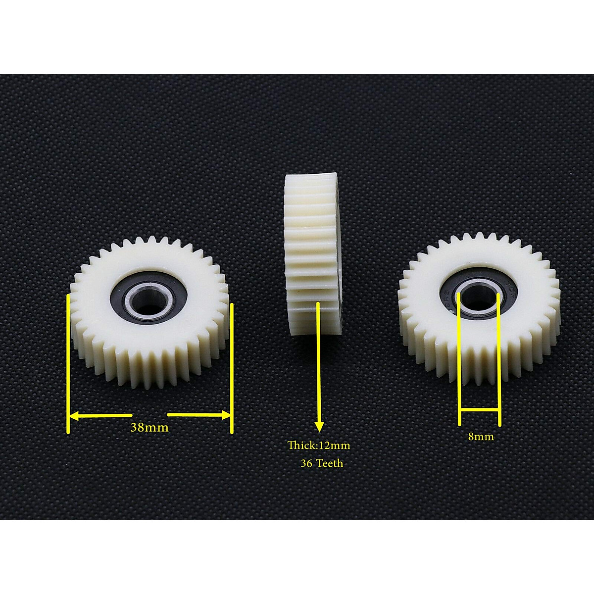 Chuancheng 3Pcs Nylon 36Teeth 36T E-Bike Wheel Hub Motor Planetary Gears W/Bearing for Bafang 8-Fun Motor