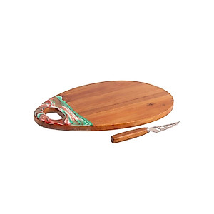 Resin Teardrop Cheese Board and Knife set,