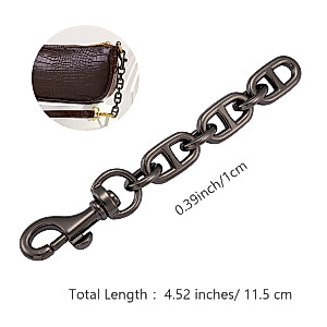 Anbys 2pcs Purse Strap Extender Bag Extender Chain Oblong Shape Replacement Purse Chain Extender Bag Charms for Crossbody Bag Purse Shoulder Handbags(Gunmetal)