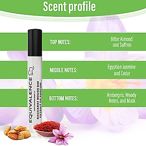 EQUIVALENCE of Baccarat Rouge 540 Extrait de Parfum - Long Lasting Daily 12-14 Hours Perfume Oil Concentrated Spray for Men, Women, All Skin Types – 99% Same Fragrance-large bottle not included