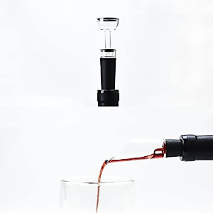 Lbsored Wine opener Set with Foil Cutter, Vacuum Wine Stopper and Wine Pourer wine Manual corkscrew wing corkscrew(4-in-1 Set)