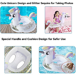 CICITOYWO Toddler Pool Floats, Kids Inflatable Float Raft with Handle, Water Swim Beach Floaties Toys Party Supplies, Baby Swimming Ring for 2-8 Years Old Kid